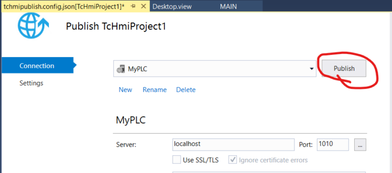 Twincat Hmi Your First Project Project Upload Server Config