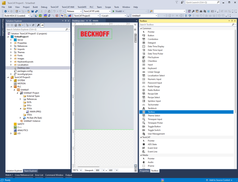 Twincat Hmi Your First Project Project Upload Server Config