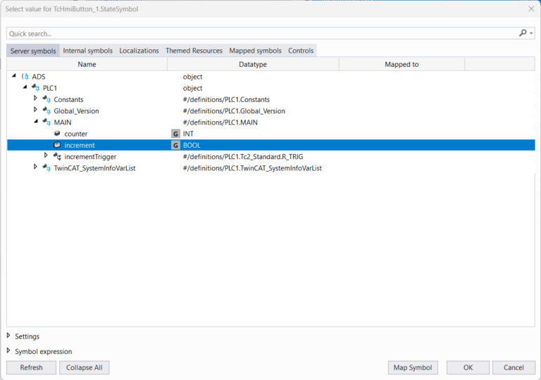 TwinCAT HMI – Your first project (project, upload, server config) - Hello TwinCAT